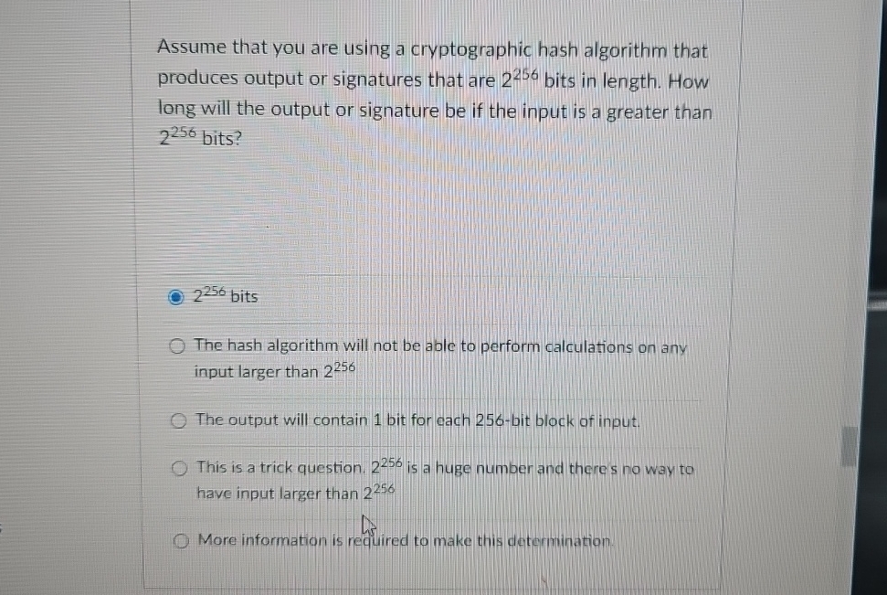 Solved Assume that you are using a cryptographic hash | Chegg.com