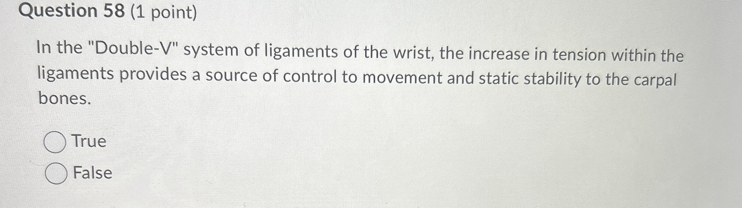 Solved Question 58 (1 ﻿point)In the "Double-V" ﻿system of | Chegg.com