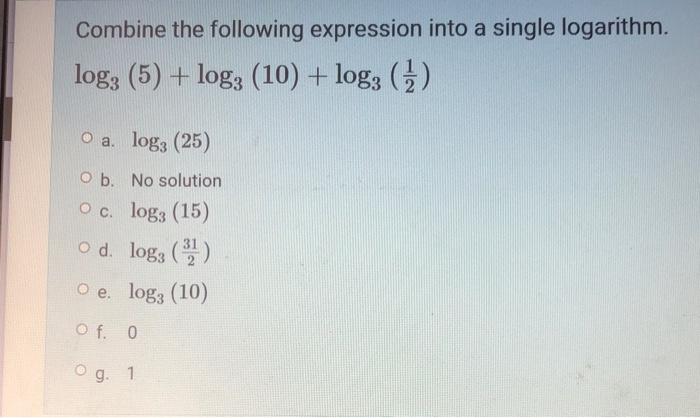 Solved Combine the following expression into a single | Chegg.com