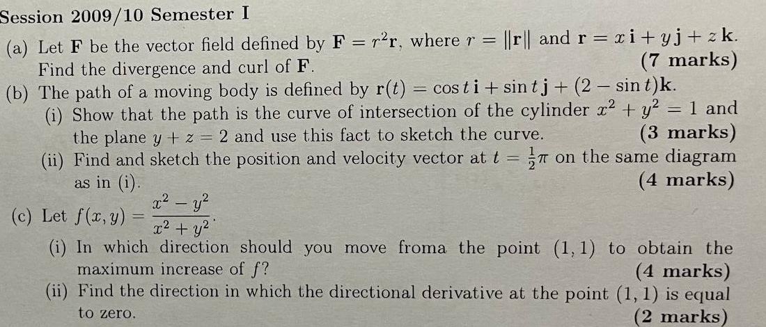 Solved (a) Let F be the vector field defined by F=r2r, where | Chegg.com