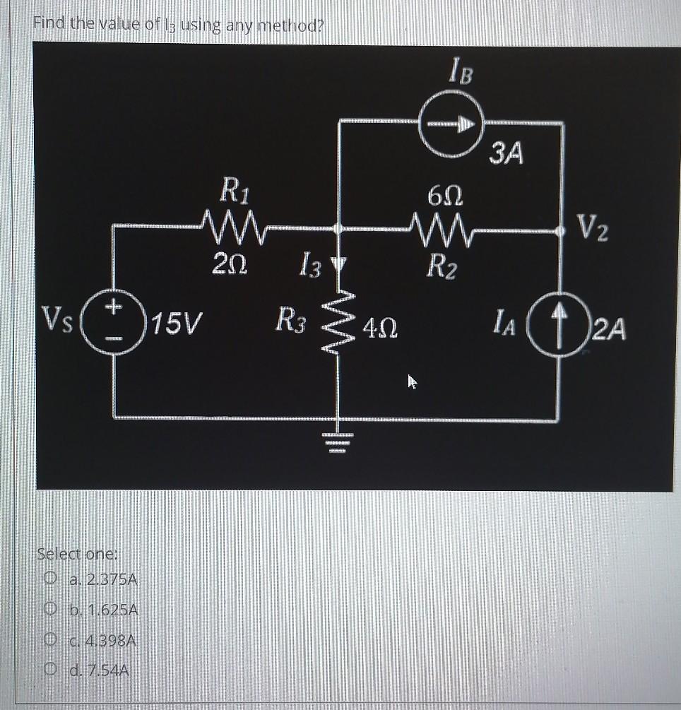 Solved Find the value of 13 using any method IB 3A R1 612 V2 | Chegg.com