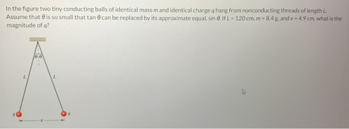 Solved In the figure two tiny conducting balls of identical | Chegg.com