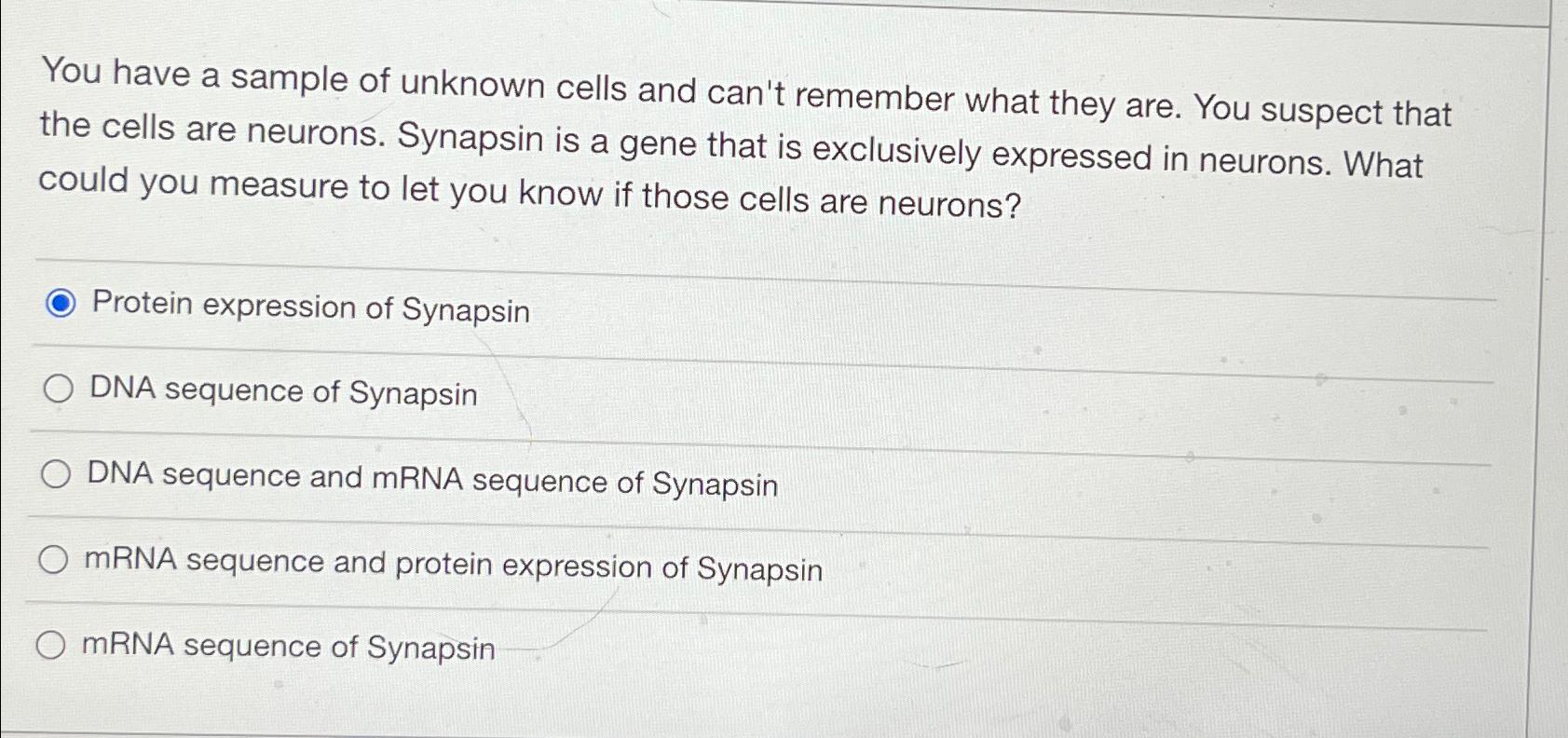 Solved You have a sample of unknown cells and can't remember | Chegg.com