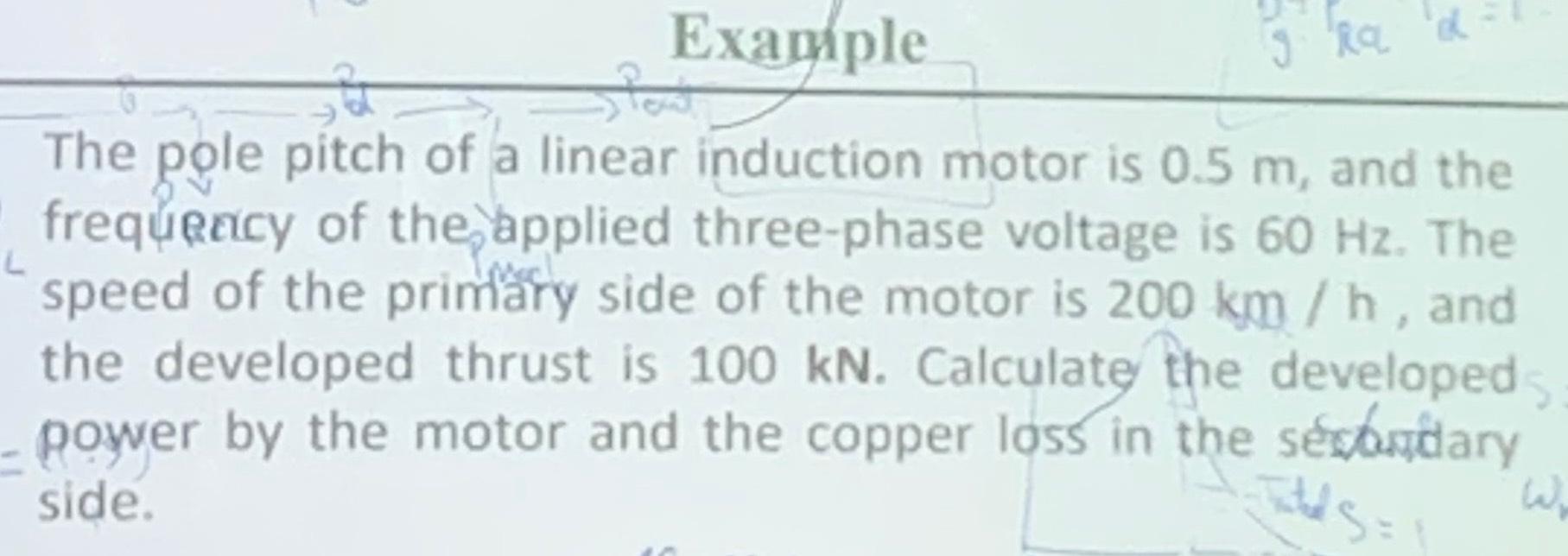 Solved The pole pitch of a linear induction motor is 0.5m, | Chegg.com