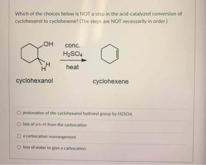 Solved Which of the choices below is NOT a step in the | Chegg.com