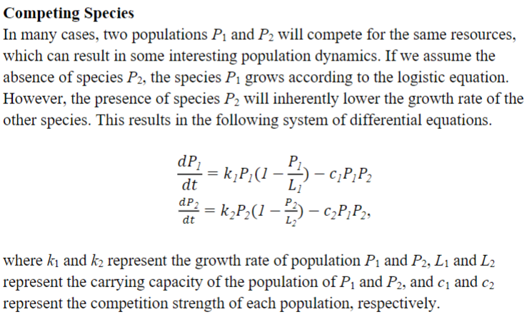 Solved Investigate various population dynamics by | Chegg.com