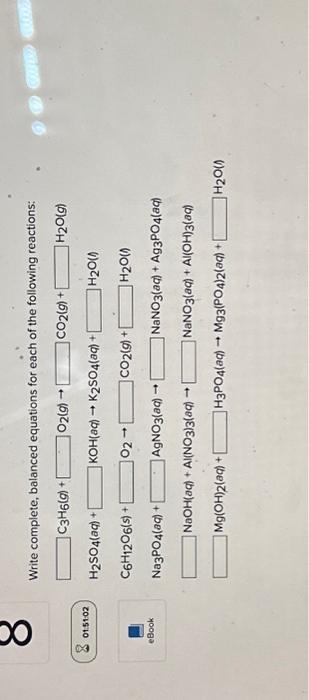 Solved Write complete, balanced equations for each of the | Chegg.com