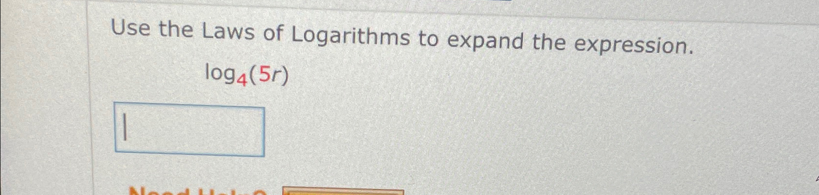 Solved Use the Laws of Logarithms to expand the | Chegg.com