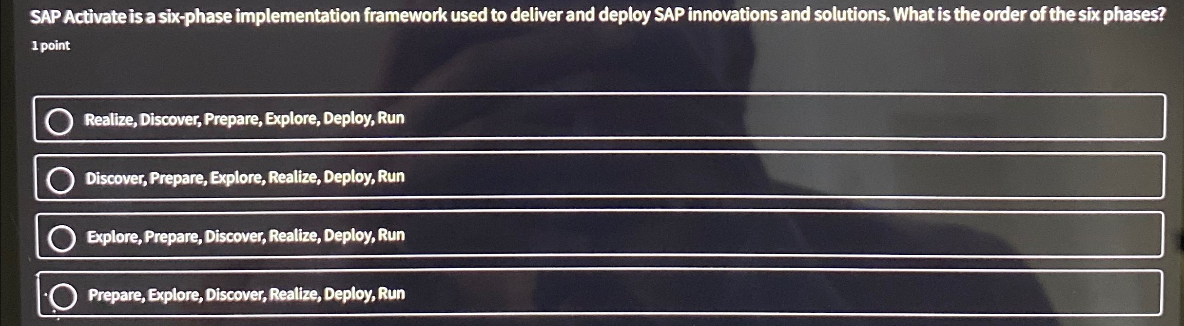 Solved SAP Activate is a six-phase implementation framework | Chegg.com Solved SAP Activate is a six-phase implementation framework | Chegg.com