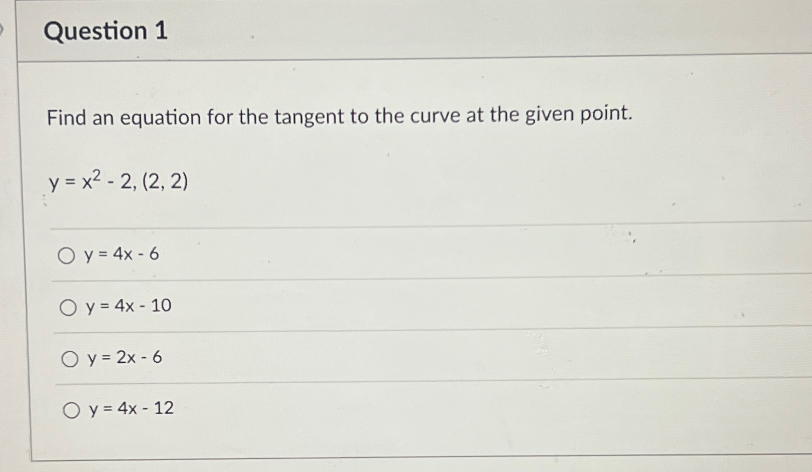 Solved Question 1Find an equation for the tangent to the | Chegg.com