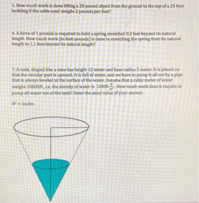 Solved 1. How much work is done lifting a 20 pound object | Chegg.com