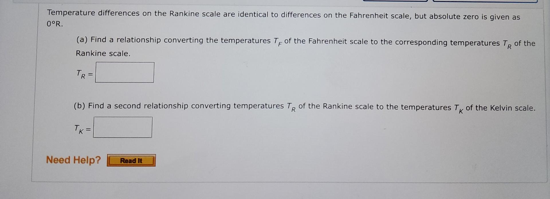 Solved Temperature differences on the Rankine scale are | Chegg.com