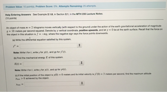 Solved Problem Value: 10 point(s). Problem Score: 0%. | Chegg.com