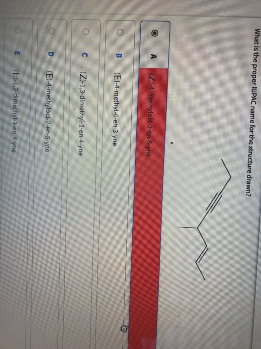 Solved What is the proper IUPAC name for the structure | Chegg.com