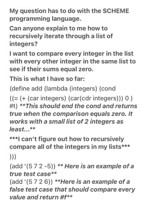 Solved My question has to do with the SCHEME programming | Chegg.com