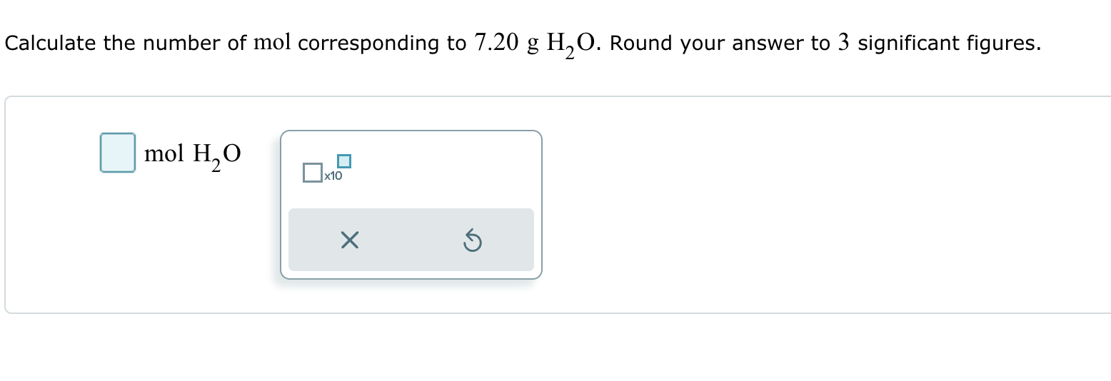 Solved Calculate the number of mol corresponding to | Chegg.com