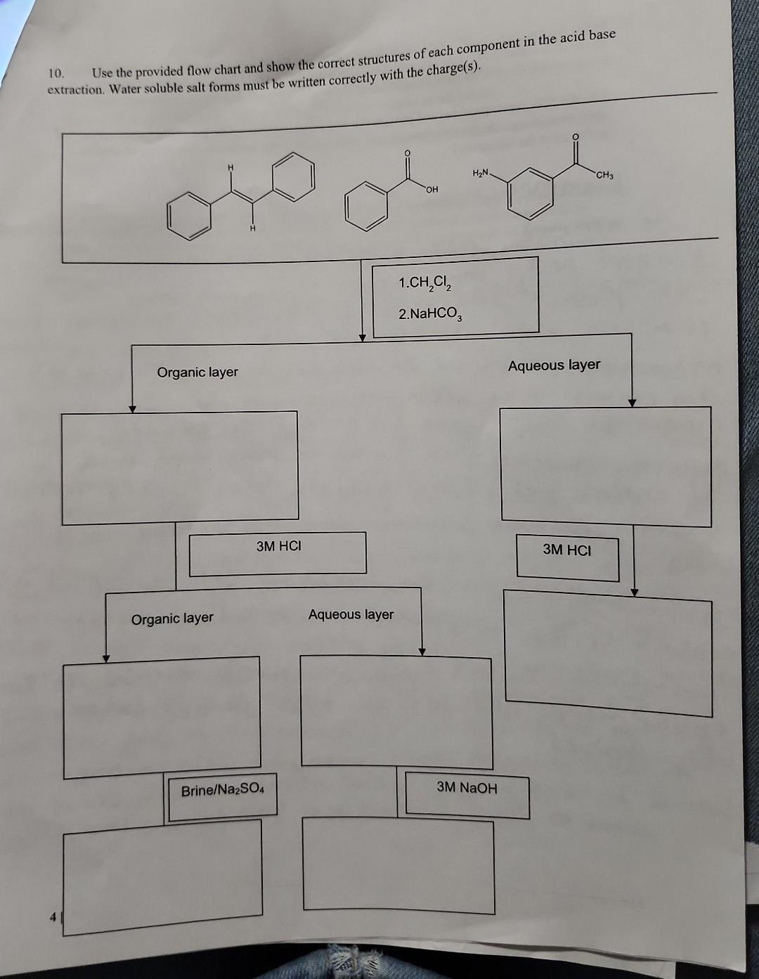 Solved the correct structures of each component in the acid | Chegg.com