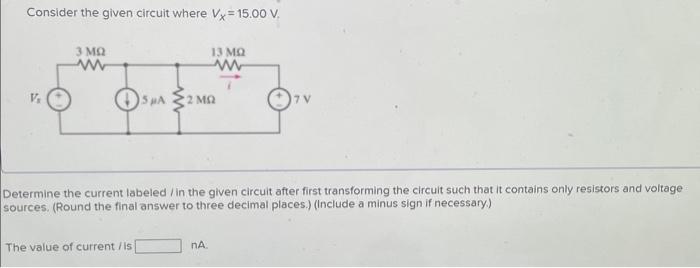 Solved Consider the given circuit where Vx=15.00 V. | Chegg.com