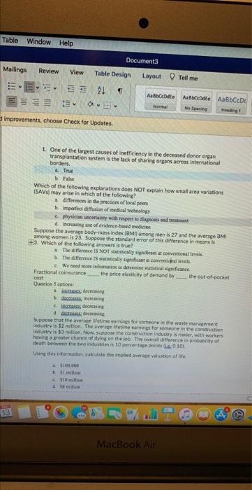 1. One of the largest causes of inefficiency in the | Chegg.com