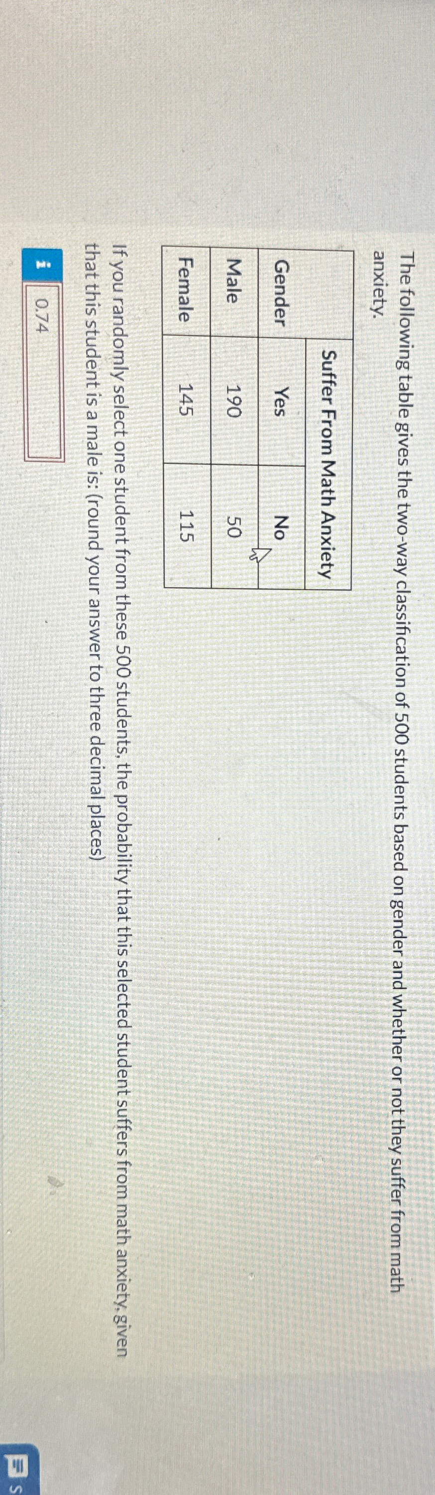 Solved The following table gives the two-way classification | Chegg.com