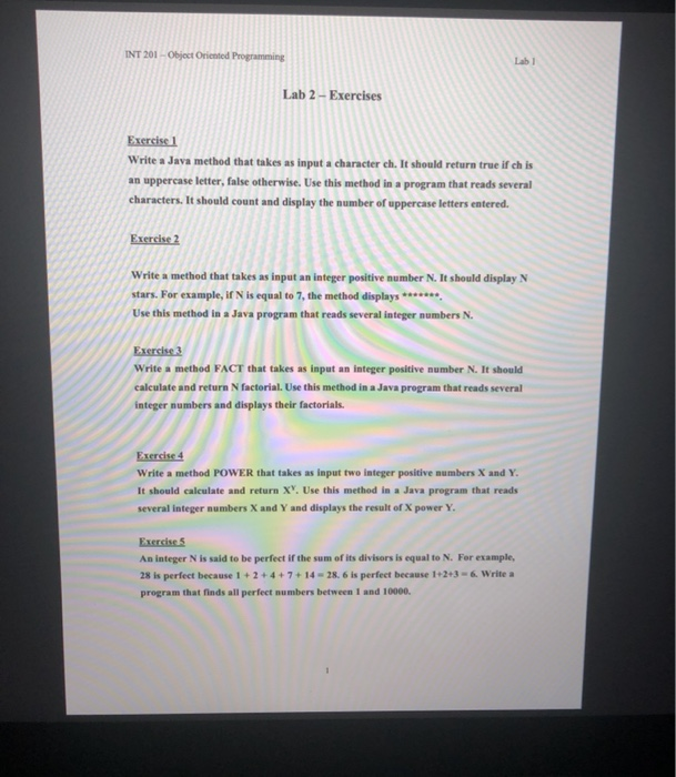 Solved Int 201 Object Oriented Programming Lab Lab 2 7847