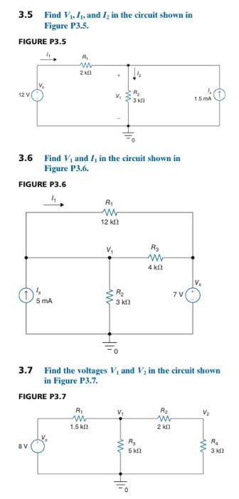 Solved Nodal Analysis 3.3 Find the voltage V1 in the circuit | Chegg.com
