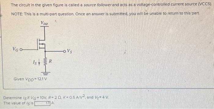 Solved The circuit in the given figure is called a source | Chegg.com