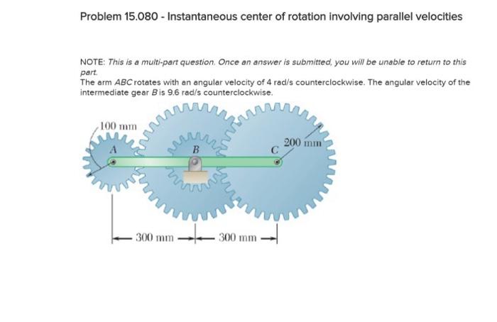 Solved Problem 15.080 - Instantaneous center of rotation | Chegg.com