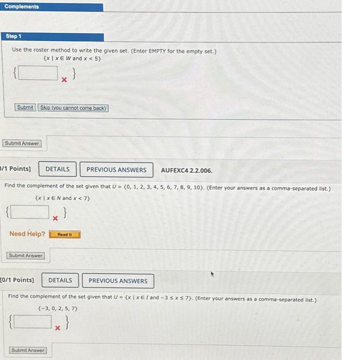 Solved Use the roster method to write the given set. (Enter | Chegg.com
