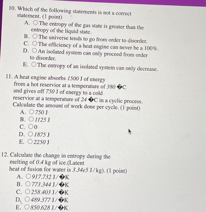 Solved 10. Which of the following statements is not a | Chegg.com