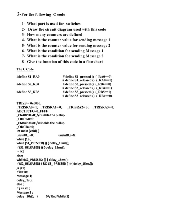 Solved 1 With The Help Of The C Codes Given Below Write C
