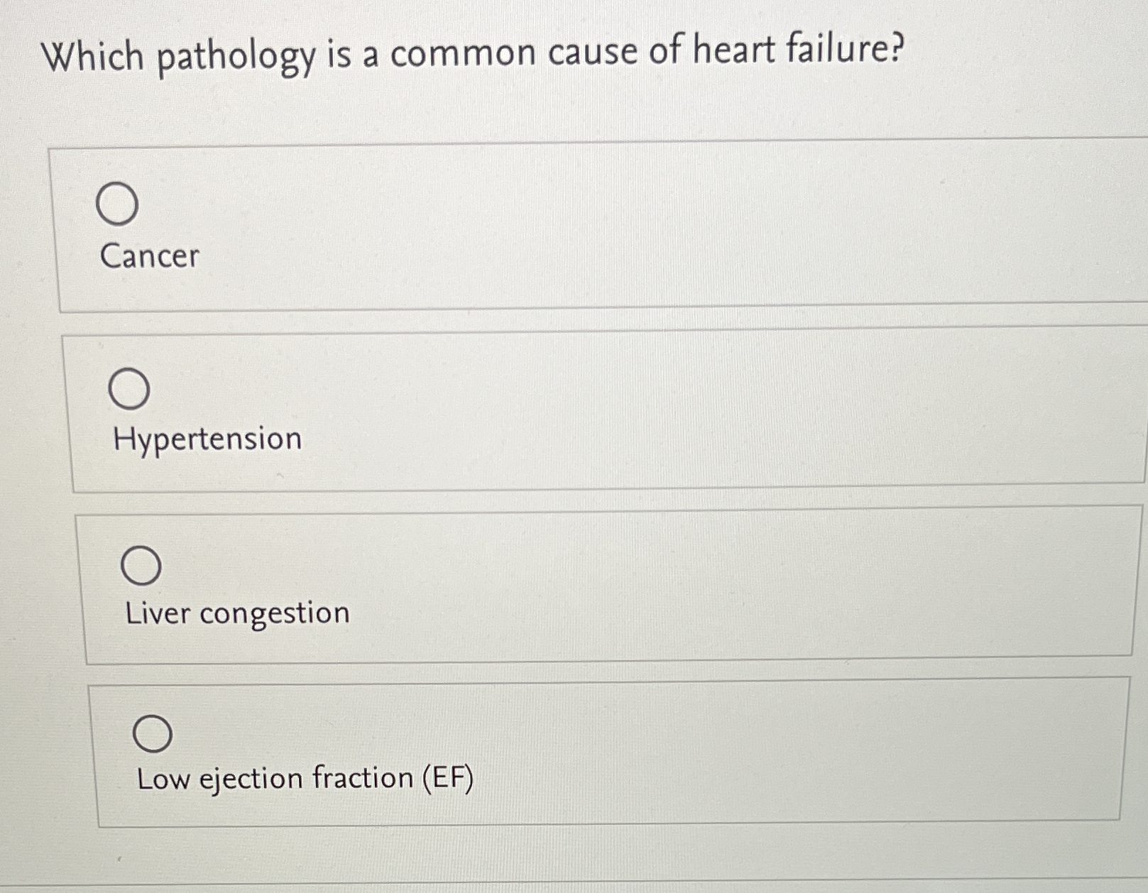 Solved Which pathology is a common cause of heart | Chegg.com