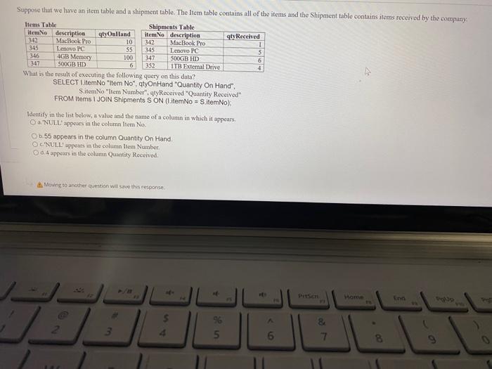 Solved Suppose that we have an item table and a shipment | Chegg.com