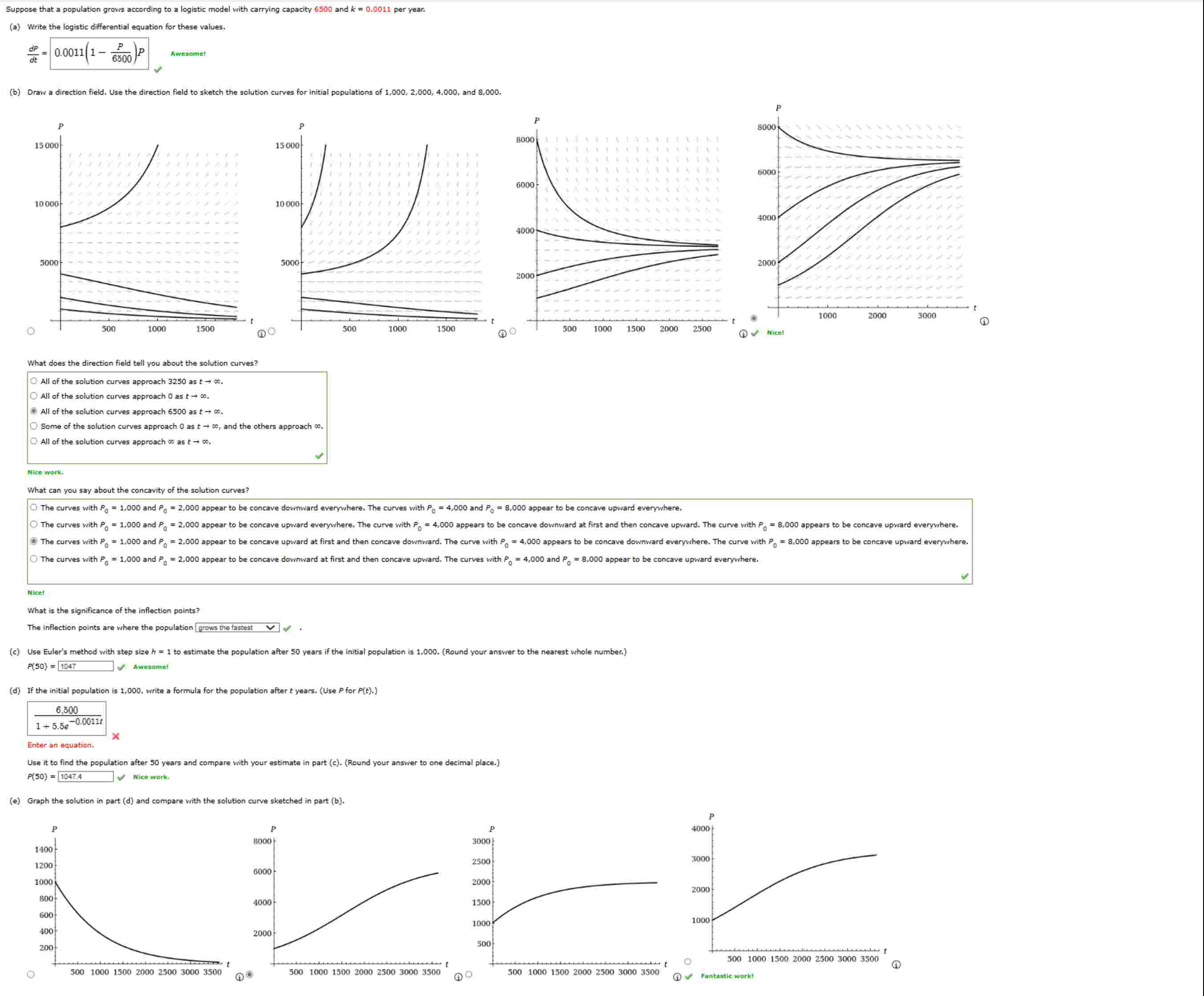 Solved Suppose that a population grows according to ﻿a | Chegg.com