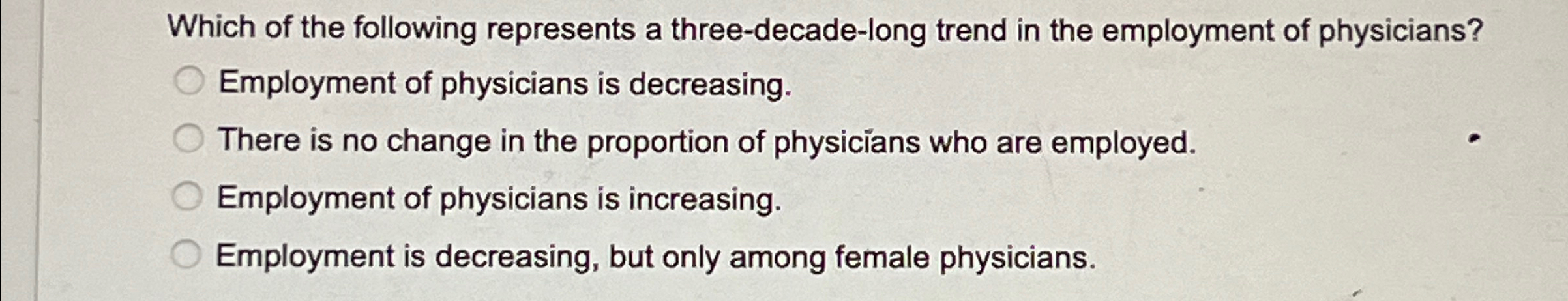 Solved Which of the following represents a three-decade-long | Chegg.com