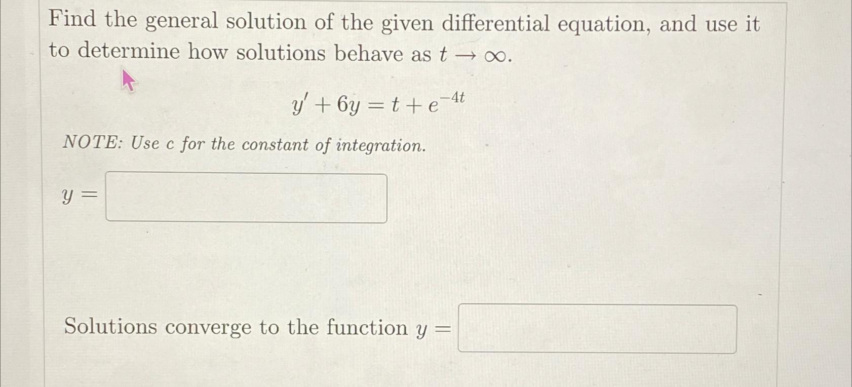 Solved Find the general solution of the given differential | Chegg.com