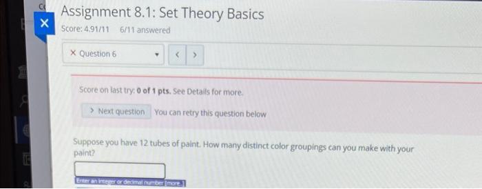 Solved Suppose you have 12 tubes of paint. How many color | Chegg.com