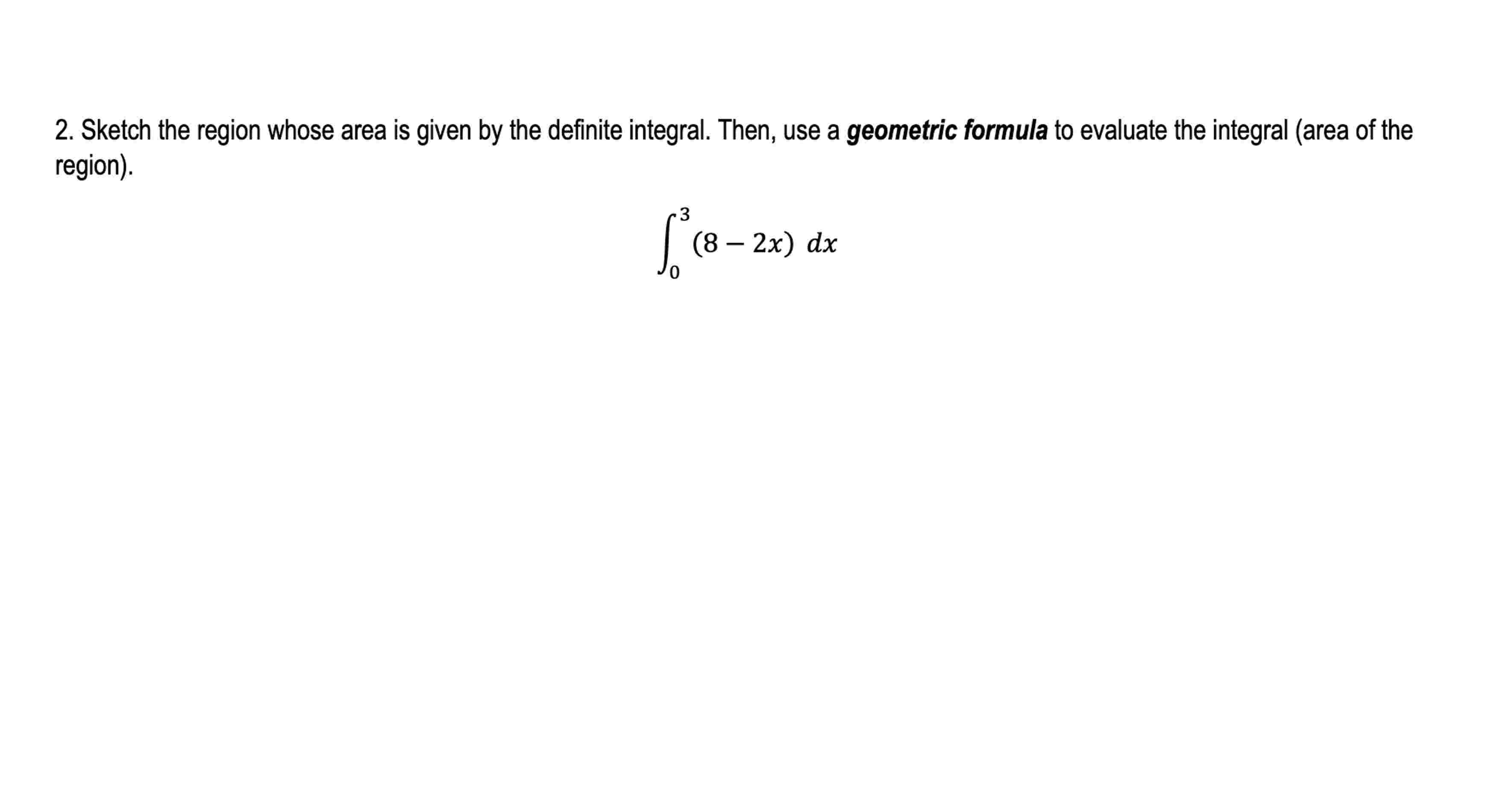 Solved Sketch the region whose area is ﻿given by ﻿the | Chegg.com