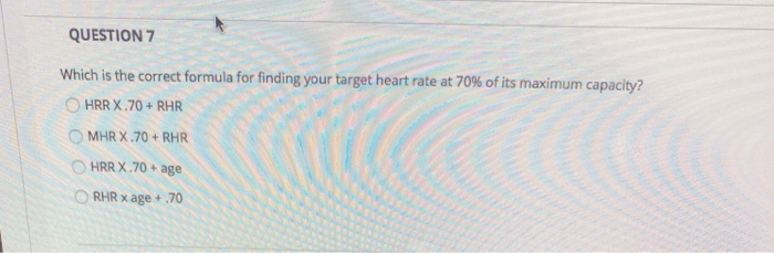 Solved QUESTION 7 Which is the correct formula for finding | Chegg.com