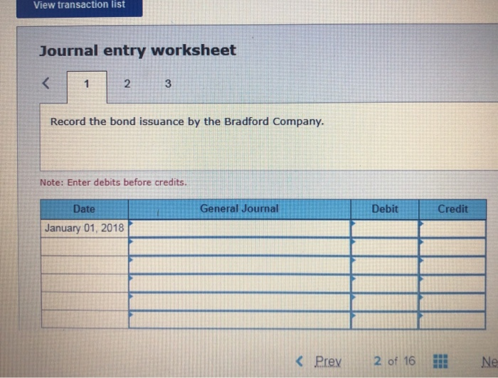 Solved The Bradford Company issued 10% bonds, dated January | Chegg.com