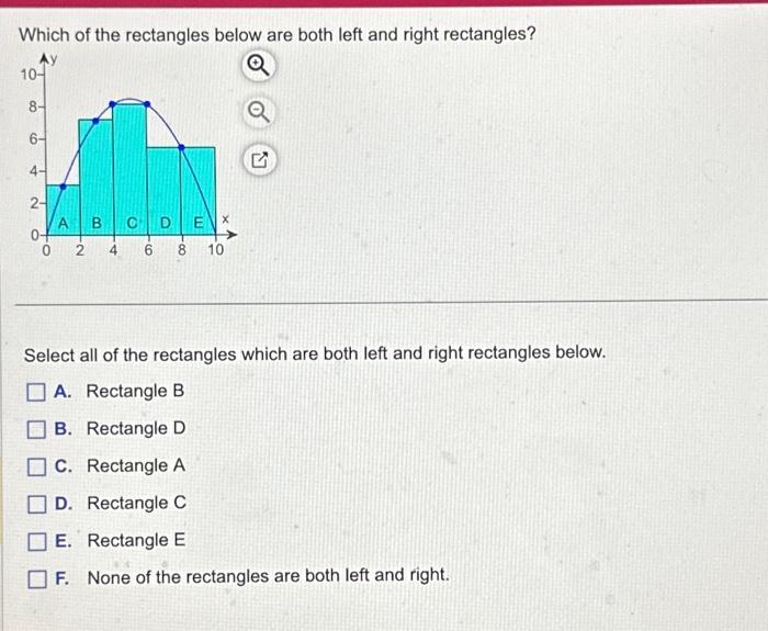 Which of the rectangles below are both left and right | Chegg.com