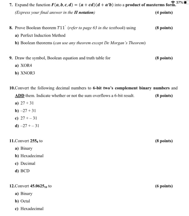 Solved 6. Below is the Seven-segment display decoder truth | Chegg.com