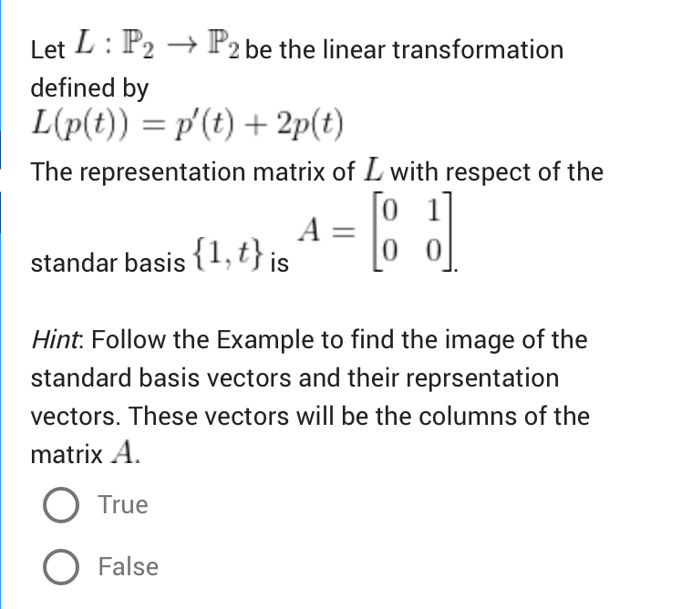 Solved Let L:P2→P2 ﻿be the linear transformation defined | Chegg.com