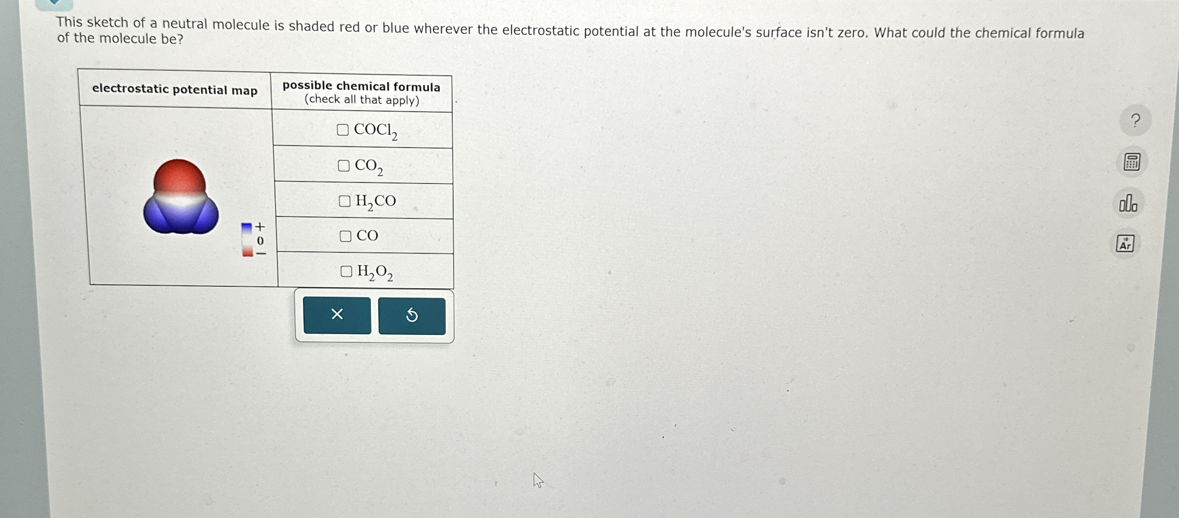 Solved This sketch of a neutral molecule is shaded red or | Chegg.com