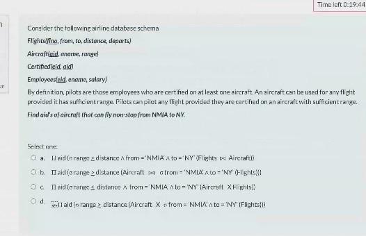 Solved Corsider the following airline database schema | Chegg.com