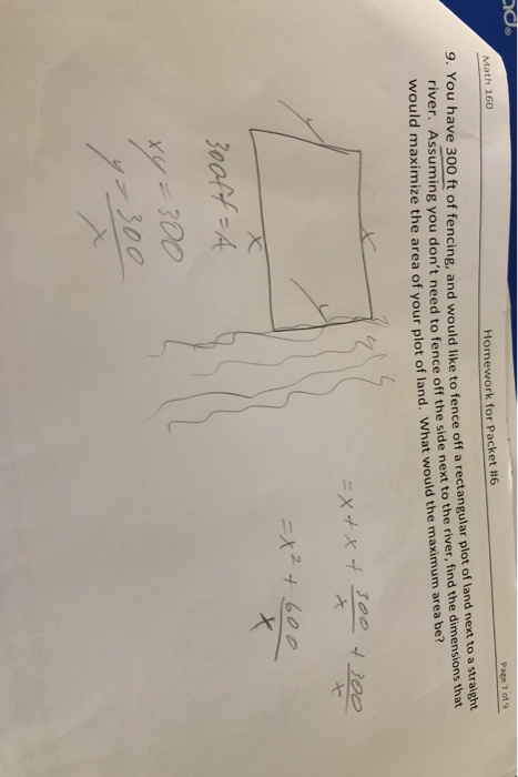 Solved 10. A rectangular plot of land is going to be divided | Chegg.com