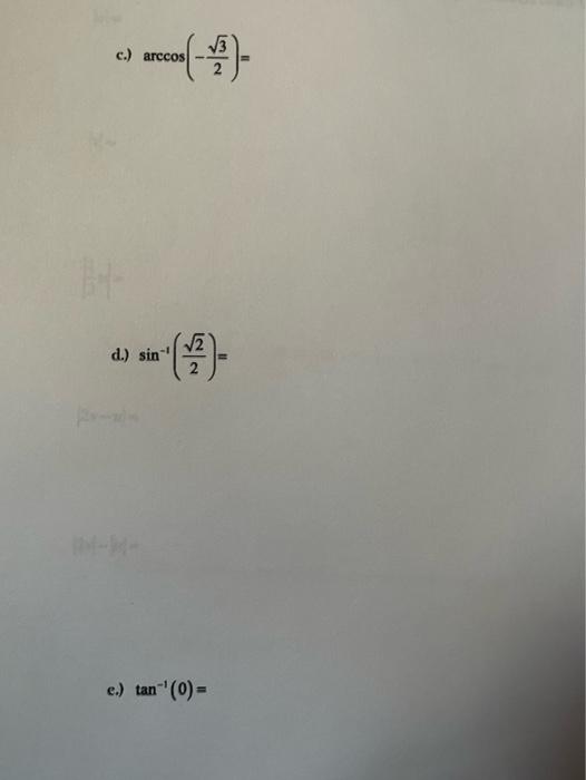 Solved 1.) Find the exact value without using a calculator. | Chegg.com