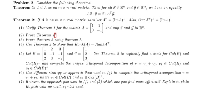 Solved Problem 2. Consider the following theorems: Theorem | Chegg.com