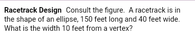 Solved Racetrack Design Consult the figure. A racetrack is | Chegg.com