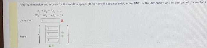Solved Find the dimension and a basis for the solution | Chegg.com
